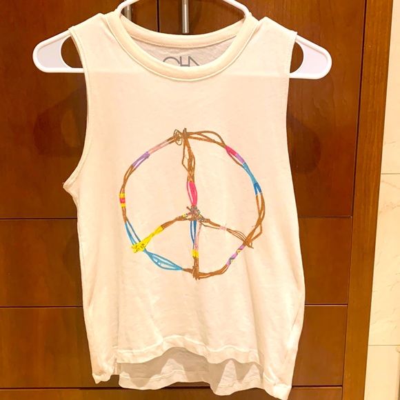 Chaser | Tops | Chaser Peace Sign Tank | Poshmark